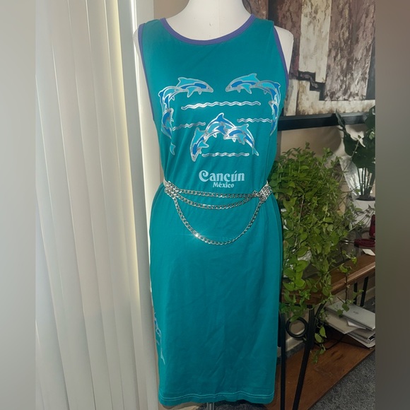 Dresses | Vintage 9searly 2000s Cancun Mexico Dolphin Dress | Poshmark